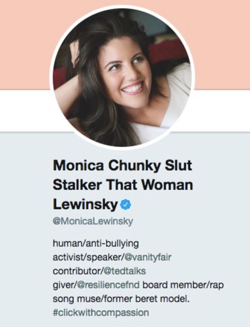 El nuevo handle de Twitter de Monica Lewinsky se refiere al 'bullying ...
