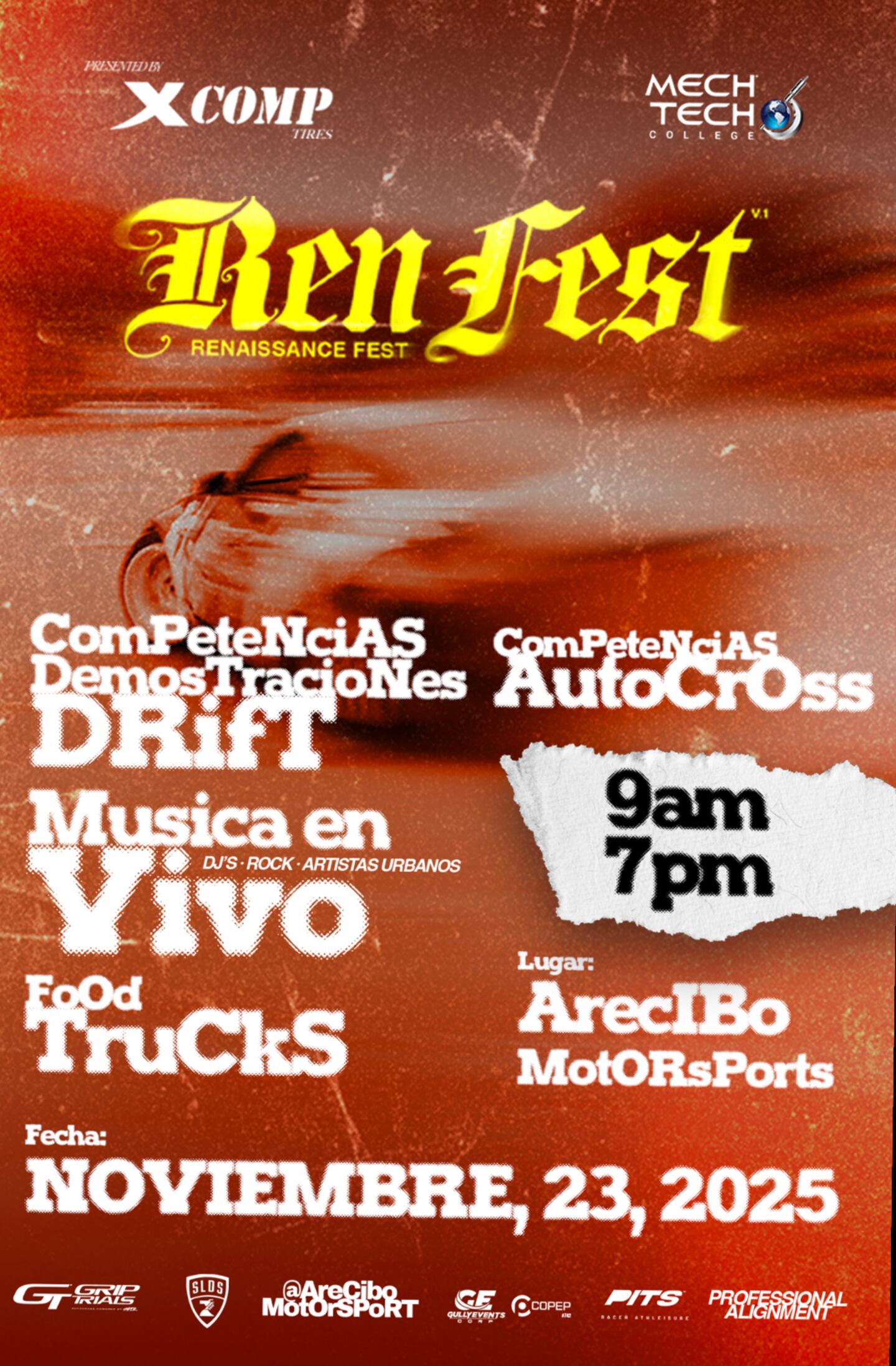Ren Fest 2025 en Arecibo: Drift, Autocross y música – El Calce