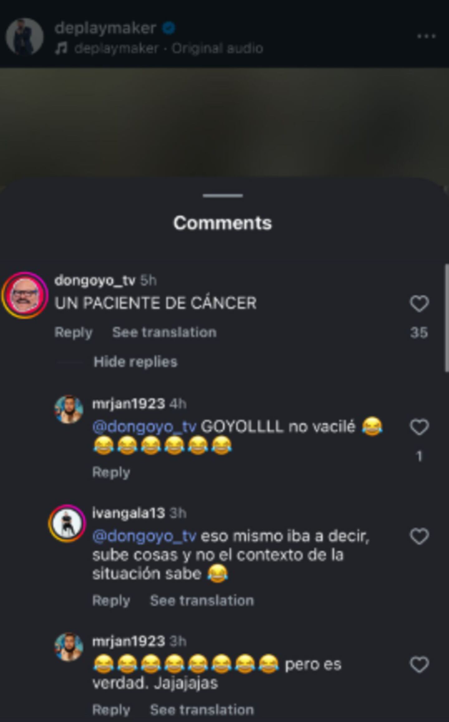 Deplaymaker se molesta por comentario de "Don Goyo" sobre Michael ...